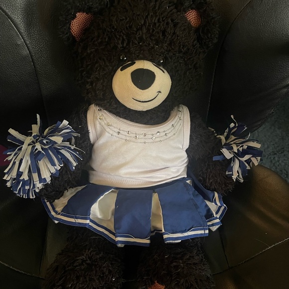 Toys | Build A Bear Black Bear With Cheerleading Outfit | Poshmark